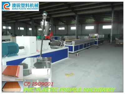 China PVC WPC Wood Plastic Composite Profile Extrusion Line 300-450kg/h Output Capacity for sale