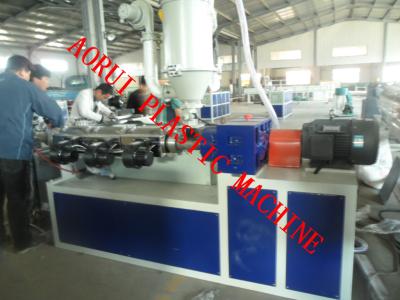 China Single Wall Corrugated Plastic Pipe Extrusion Machine 380V 50HZ with 300kg/h Capacity and 12m/min Speed for sale