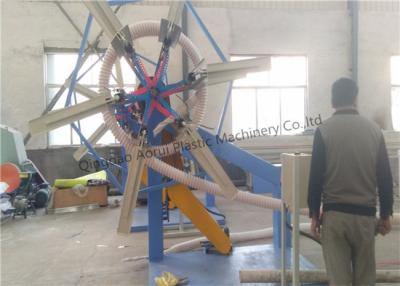 China Single Screw PE Carbon Spiral Pipe Plastic Extrusion Machine 50-200mm Diameter 140kg/h Capacity for sale