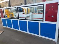 China Double Screw PVC WPC Plastic Profile Extrusion Line with PLC Control - 180mm to 300mm Width Capacity for sale