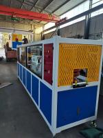 China Double Screw PVC WPC Plastic Profile Extrusion Line with PLC Control - 180mm to 300mm Width Capacity for sale