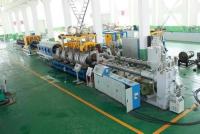 China Double Wall Corrugated Plastic Pipe Extrusion Line , PVC Pipe Extruder for sale