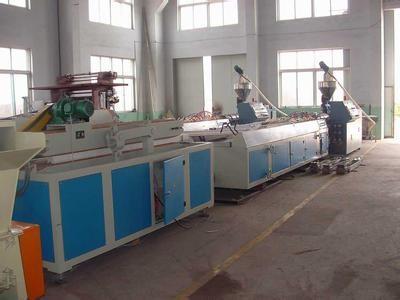 China Double Screw Pvc Plastic Wpc Profile Machine Window Door Profile Extrusion for sale