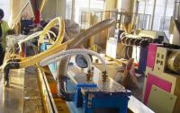 China Double Screw Pvc Plastic Wpc Profile Machine Window Door Profile Extrusion for sale