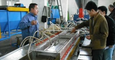 China 380V Plastic Profile Production Line , Wood Foamed Pvc Profile Extrusion Line / Process for sale