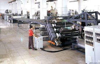 China ABS/HIPS Plastic Board Extrusion Line 300-3000mm Width 0.15-30mm Thickness Single Screw Design for sale