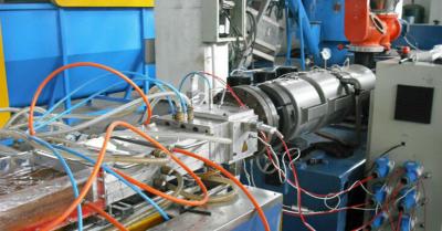 China Twin Screw PVC Profile Extrusion Line for Skirting & Wall Corners - YF180 & YF240 Models with 180-240mm Width for sale
