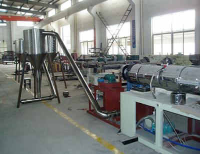China PVC Double Screw Granulating Machine Hot Cutting Pelletizing Line 75kW 120kg/h for sale