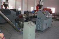China Hydraulic Automatic PVC Conical Twin Screw Pelletizing Machine 55/110 22KW Hot Cutting Granulator for sale