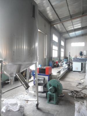 China Die Face Flakes Plastic Granule Single Screw Extruder / Water Ring Pellet Machine for sale