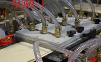 China Wood Plastic Composite Extrusion Line for Ceiling Rail Profiles 65mm to 188mm for sale