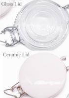China Custom 350ML Wide Mouth Glass Storage Jars With Airtight Lids for sale