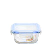 China 300ML Square Glass Food Storage Containers BPA Free With Airtight Lids for sale