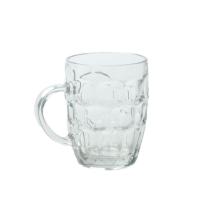 China 500ML Classic Glass Beer Mug With Handle Customized Acceptable for sale