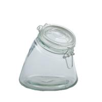 China 1200ML Empty Glass Jars With Clip Lids Metal Classic Type LFGB for sale