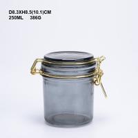 China Airtight Seal Empty Glass Jars 250ML Volume Storage Jars with Clip Lid for sale
