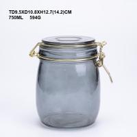 China Sealable Transparent Glass Jars With Clip Lids Watertight Solution for sale