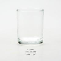China Transparent Round Votive Glass Candle Holders 145ML Volume Sturdy Base for sale