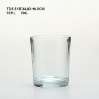 China Customized Small Glass Votive Candle Holders 95ML With Thick Base for sale