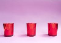 China Customized Small Glass Votive Candle Holders 95ML With Thick Base for sale