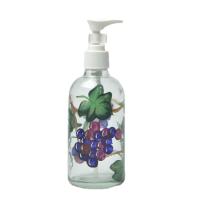 China OEM Clear Glass Soap And Lotion Dispenser Cylinder 9 Ounces Capacity for sale