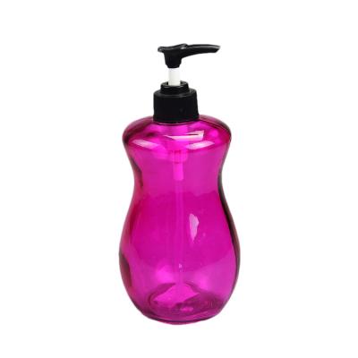 China Bathroom Colored Glass Soap Dispenser Bottles 18OZ Eco Friendly for sale