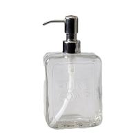 China 530ML Square Glass Soap Dispenser Bottles Travel Lotion Container for sale