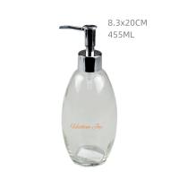 China Kitchen Refillable Dish Soap Dispenser Crystal Glass Jar Soap Dispenser for sale