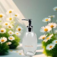 China Kitchen Refillable Dish Soap Dispenser Crystal Glass Jar Soap Dispenser for sale