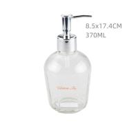 China OEM 13oz Glass Soap Dispenser Bottles With Plastic Pump Versatile for sale