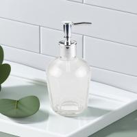 China OEM 13oz Glass Soap Dispenser Bottles With Plastic Pump Versatile for sale
