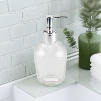 China OEM 13oz Glass Soap Dispenser Bottles With Plastic Pump Versatile for sale