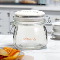 China Home Empty Glass Jars With Ceramic Lids Airtight Canisters Style for sale