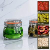 China Modern Empty Glass Jars Transparent Leakproof Glass Lid Canisters for sale