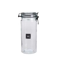 China Kitchen Empty Glass Jars 1.5L Glass Food Storage Canister With Clip Lid for sale