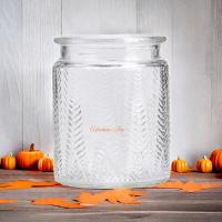 China Home Scented Glass Jar Candles 12OZ Small Candle Glass Holders Smooth for sale