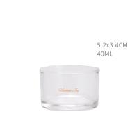 China 1 Inch Small Glass Votive Candle Holders Tealight 40ML Transparent for sale