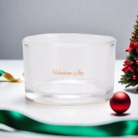 China 1 Inch Small Glass Votive Candle Holders Tealight 40ML Transparent for sale