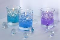 China Customized 2.5OZ Floating Glass Tea Light Candle Holders For Wedding for sale