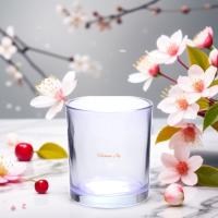 China Decor Purple Glass Votive Candle Holders Smooth Surfaces 330ML for sale