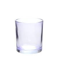 China Decor Purple Glass Votive Candle Holders Smooth Surfaces 330ML for sale