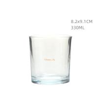 China Party Large Glass Votive Candle Holders 330ML Cystal Clear Color for sale