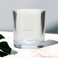 China Party Large Glass Votive Candle Holders 330ML Cystal Clear Color for sale