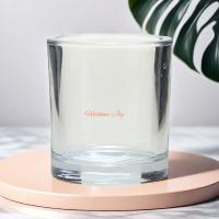 China Party Large Glass Votive Candle Holders 330ML Cystal Clear Color for sale