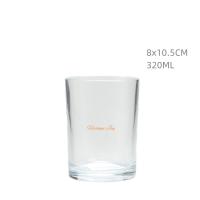 China Transparent Empty Glass Candle Holders 320ML Glass Candle Making Jars for sale