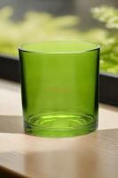 China 4 Inch Empty Glass Candle Jars 550ML Green Large Glass Votive Holders for sale
