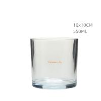 China Crystal Glass Votive Candle Holders 550ML Glass Candle Containers Customized for sale