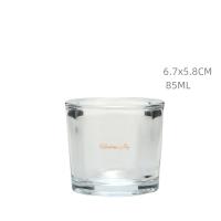 China Crystal Glass Birthday Candle Holders Clear Tea Light Candle In Glass Jar for sale