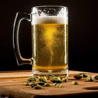 China Etched Clear Glass Beer Mug Custom Personalized Beer Glass Dishwasher Safe for sale