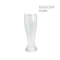China Large 650ML Glass Drinking Cups Premium Pilsner Beer Glasses for sale